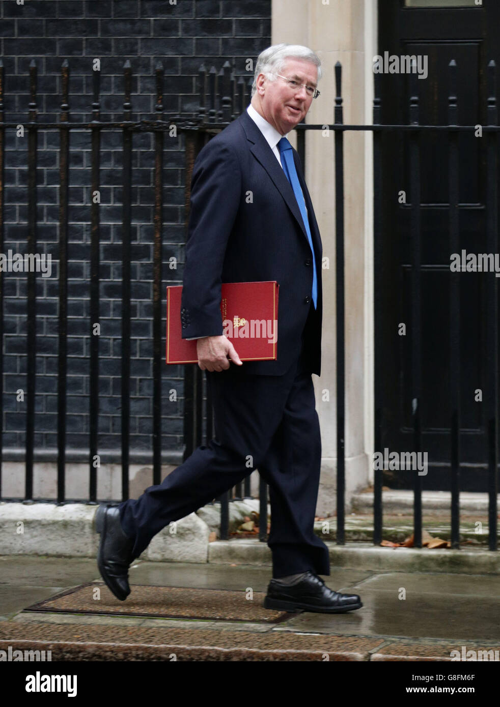 Defence Secretary Michael Fallon arriving at No 10 Downing Street in ...