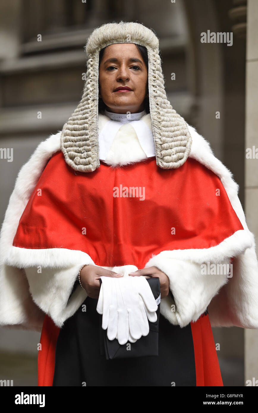 Mrs Justice Bobbie Cheema-Grubb stands outside the Royal Courts of ...