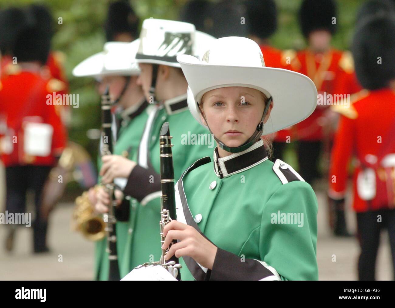 An unidentified pupil from Trinity School in Nottingham, takes part in ...