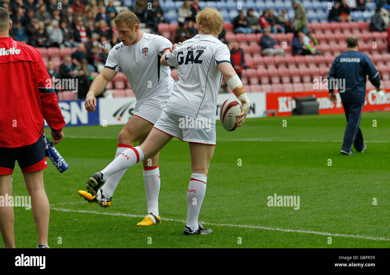 Players wearing "keep fighting Gaz" T-shirts showing support for Gary ...