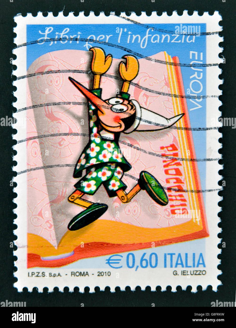 ITALY - CIRCA 2010: A stamp printed in Italy shows Pinocchio, circa ...