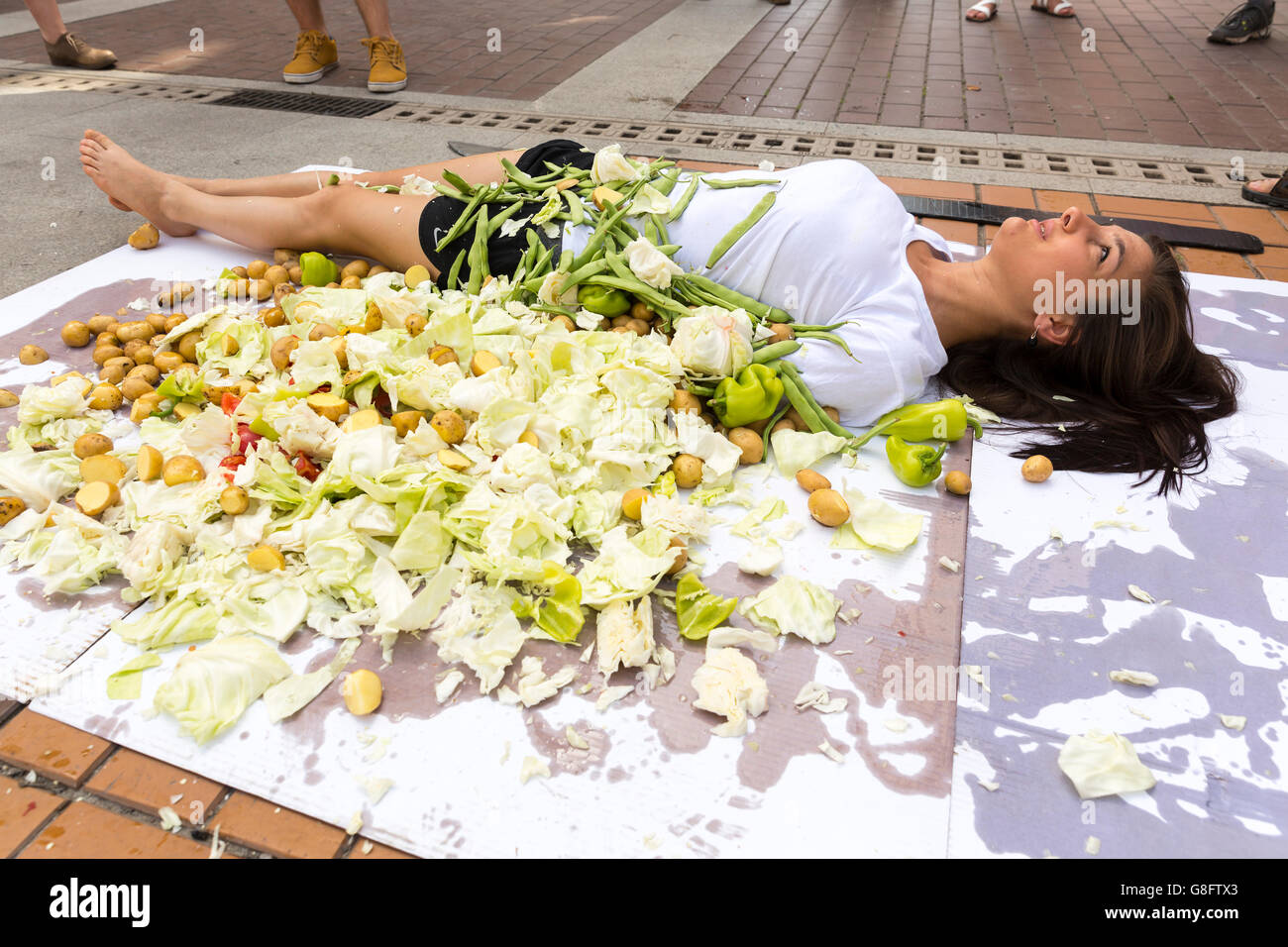Protesting against eating meat hi-res stock photography and images - Alamy