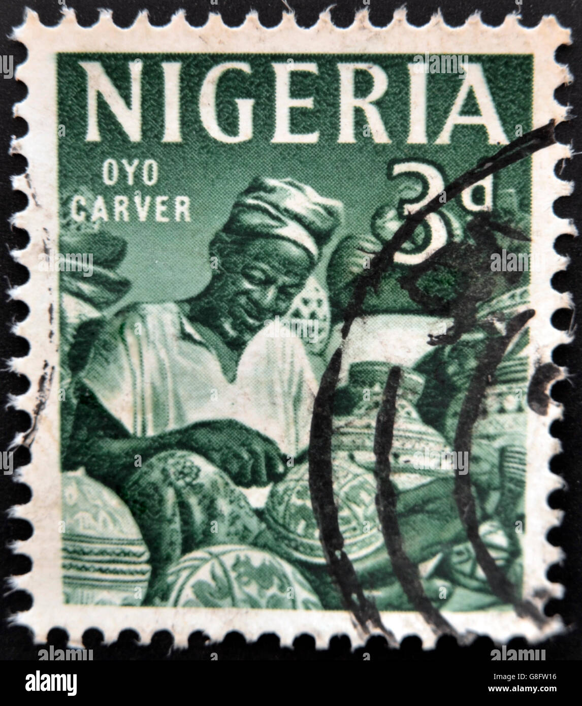 Old nigeria postage stamp hi-res stock photography and images - Alamy