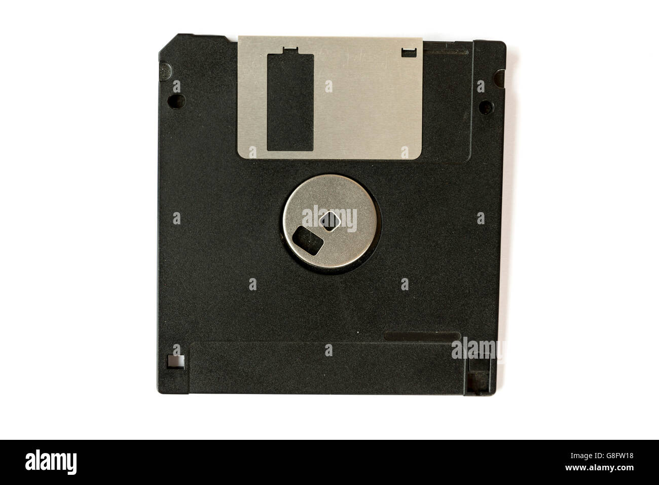 Black floppy disk isolated on a white background Stock Photo - Alamy