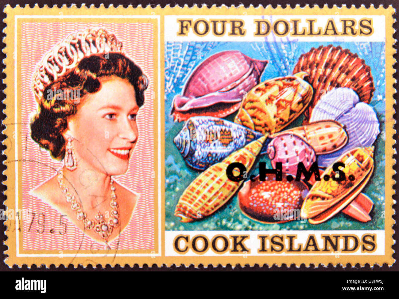 COOK ISLANDS - CIRCA 1974 : Stamp printed in Cook Islands shows ...