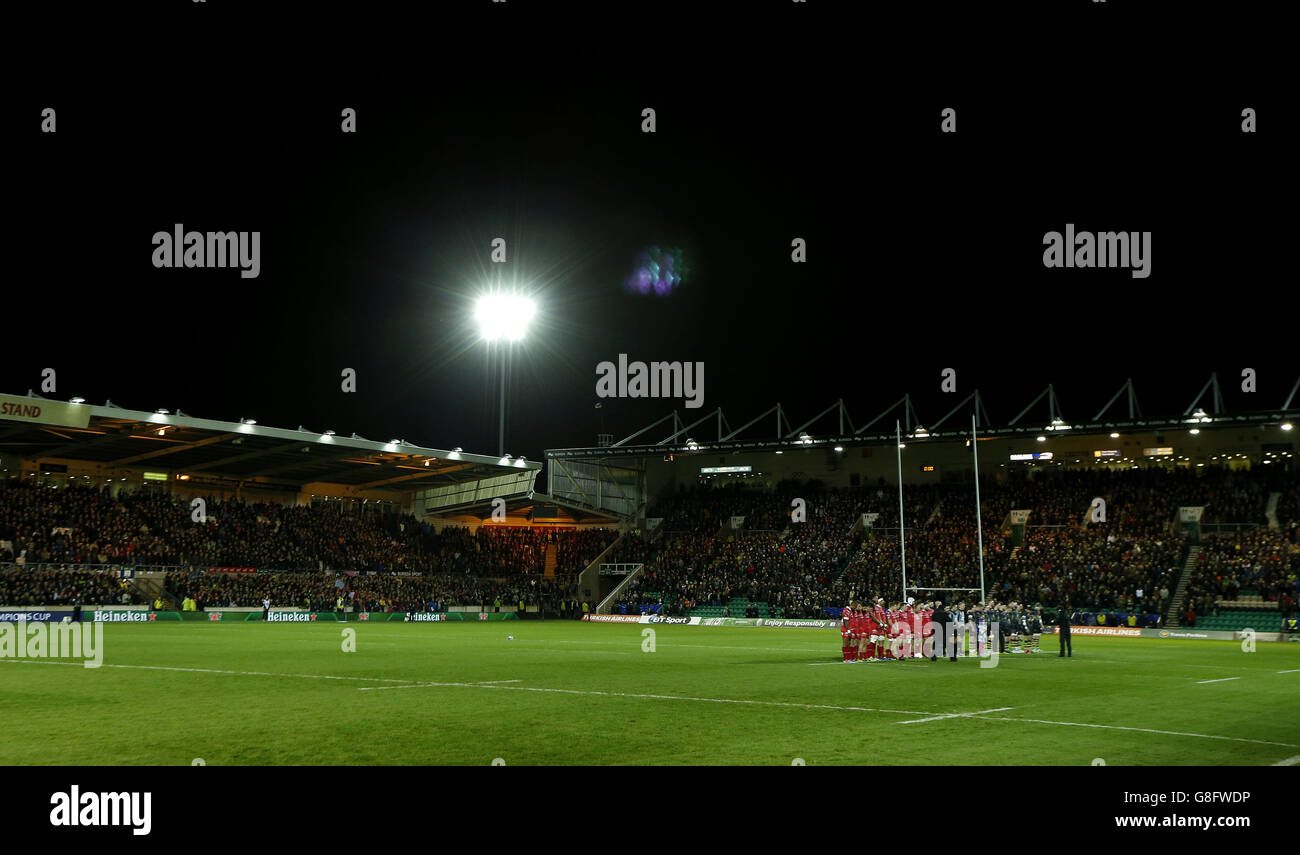 The teams observe a minutes silence for the Paris Attacks before the ...