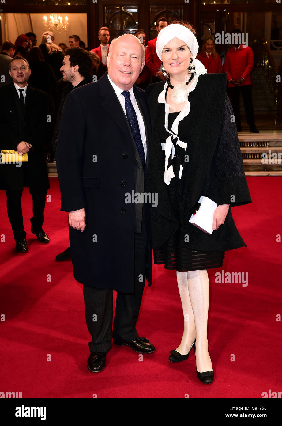 Julian Fellowes and Emma Joy Kitchener attending the ITV Gala at the ...
