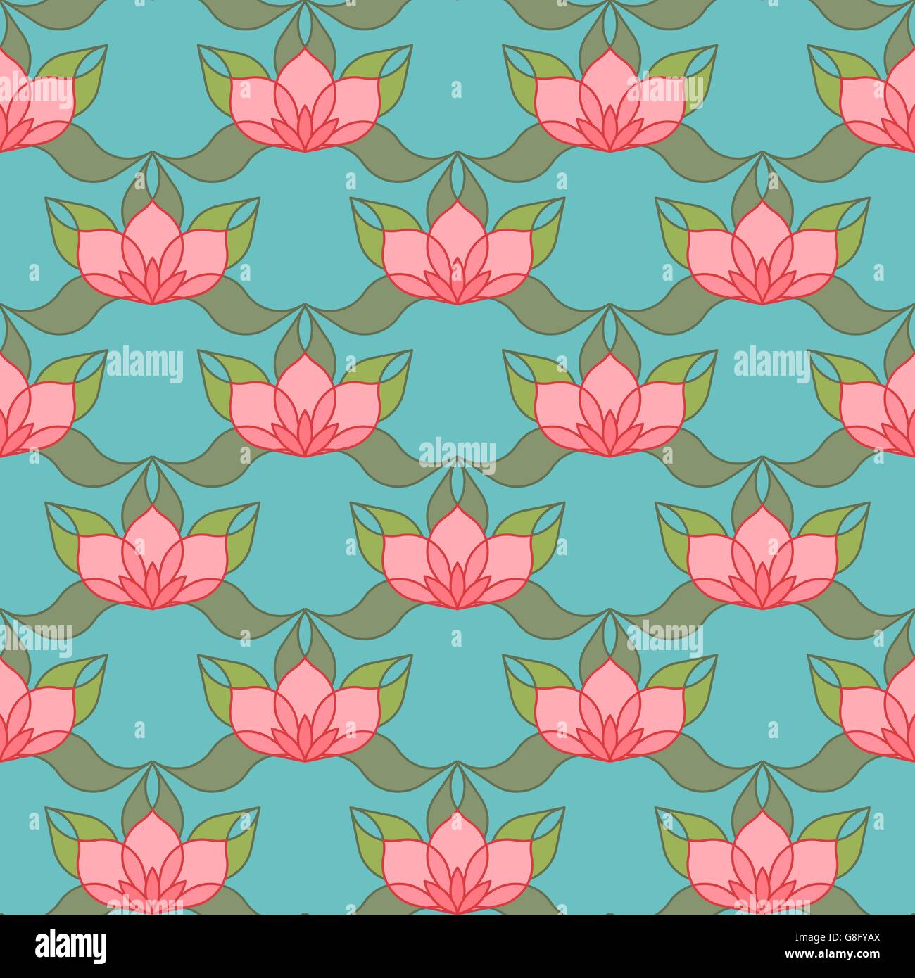 Stylized Lotus Background Stock Vector Image & Art - Alamy