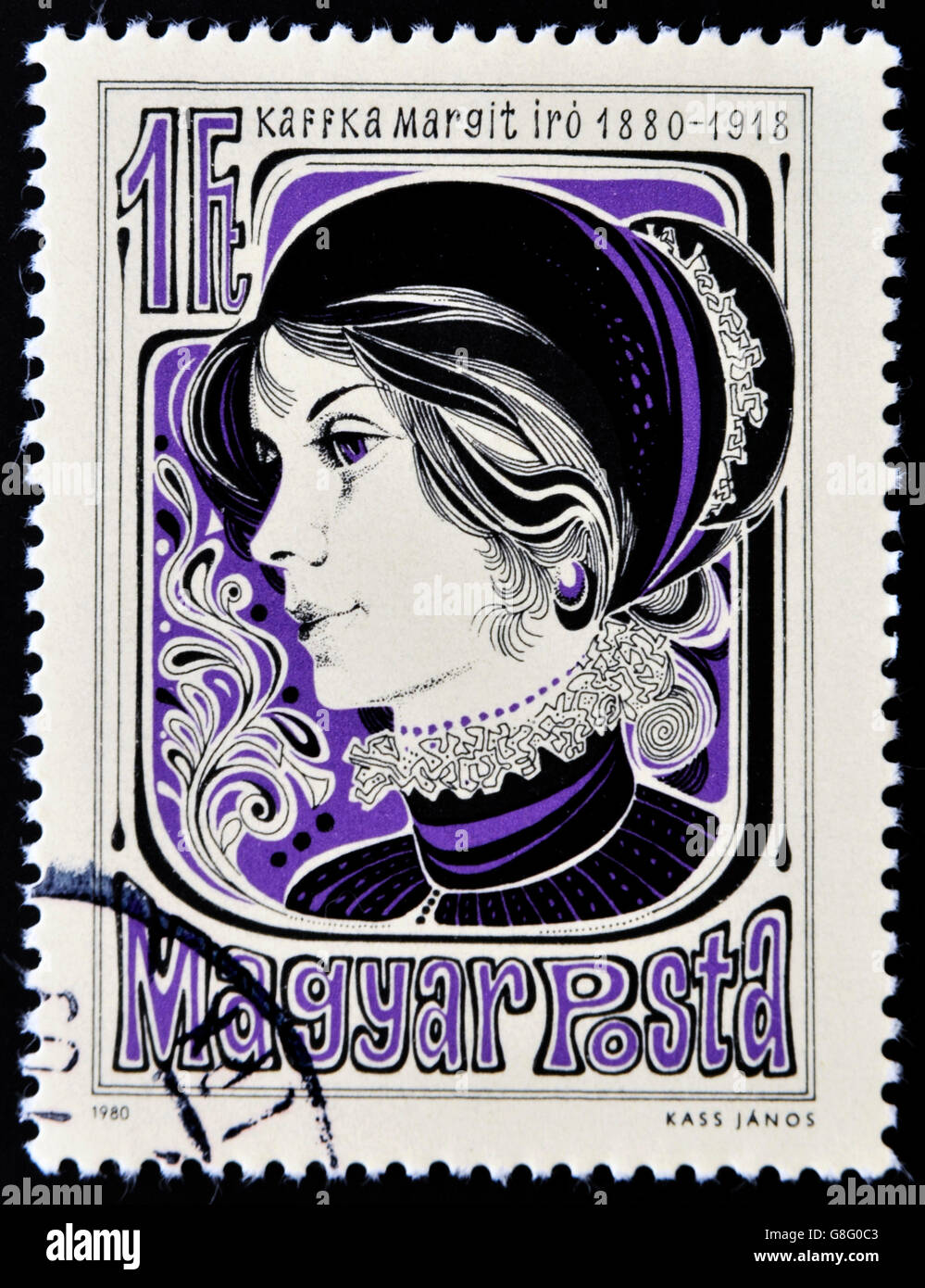 HUNGARY - CIRCA 1980: A stamp printed in Hungary shows portrait Margit ...
