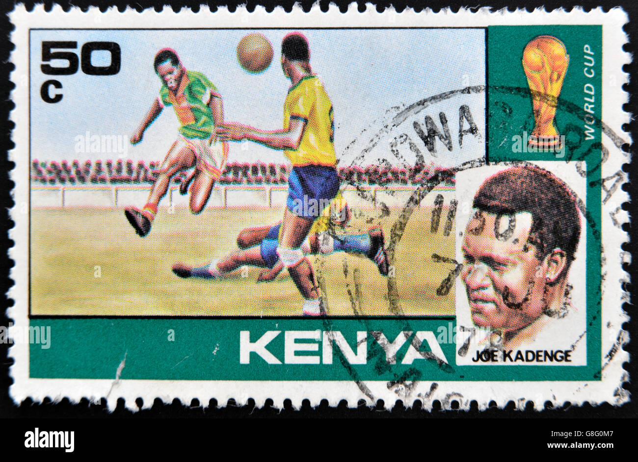 KENYA - CIRCA 1978: A stamp printed in Kenya shows Joe Kadenge, circa ...