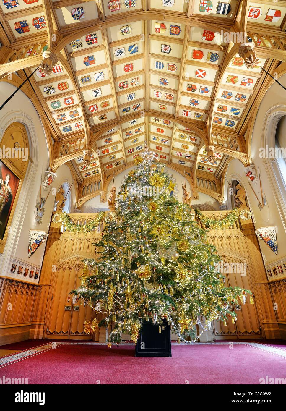 Windsor Castle's Christmas display Stock Photo - Alamy