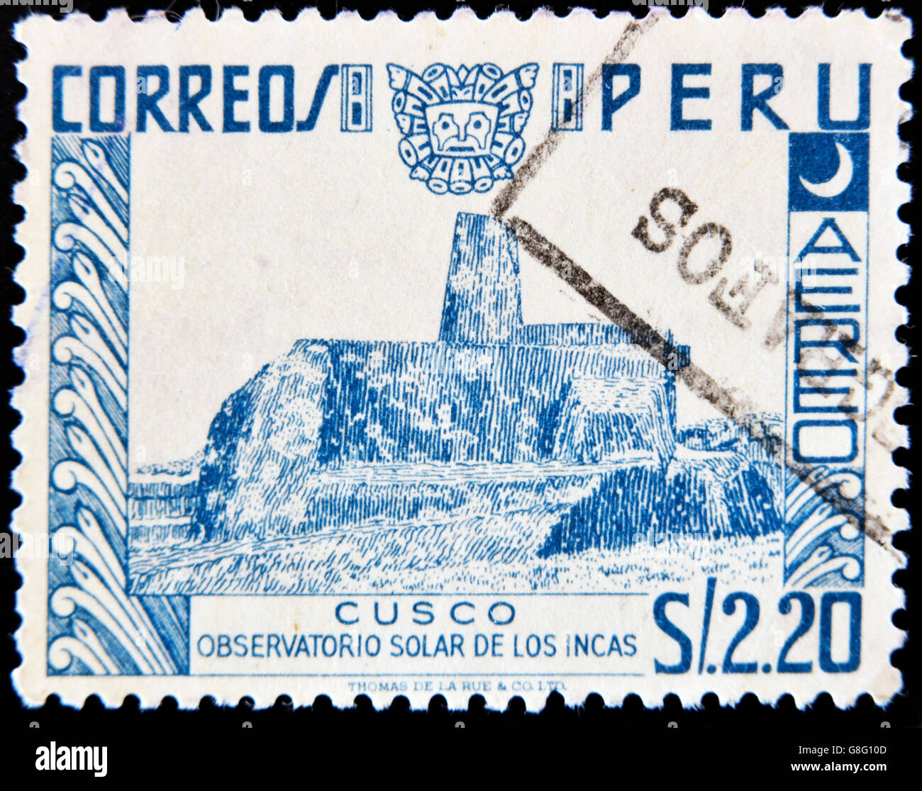 PERU - CIRCA 1975: A stamp printed in Peru shows Cusco - Inca Solar ...