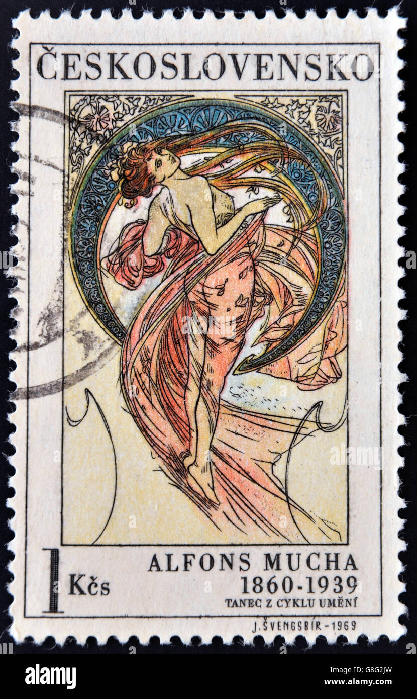 CZECHOSLOVAKIA - CIRCA 1969: A stamp printed in Czechoslovakia shows ...