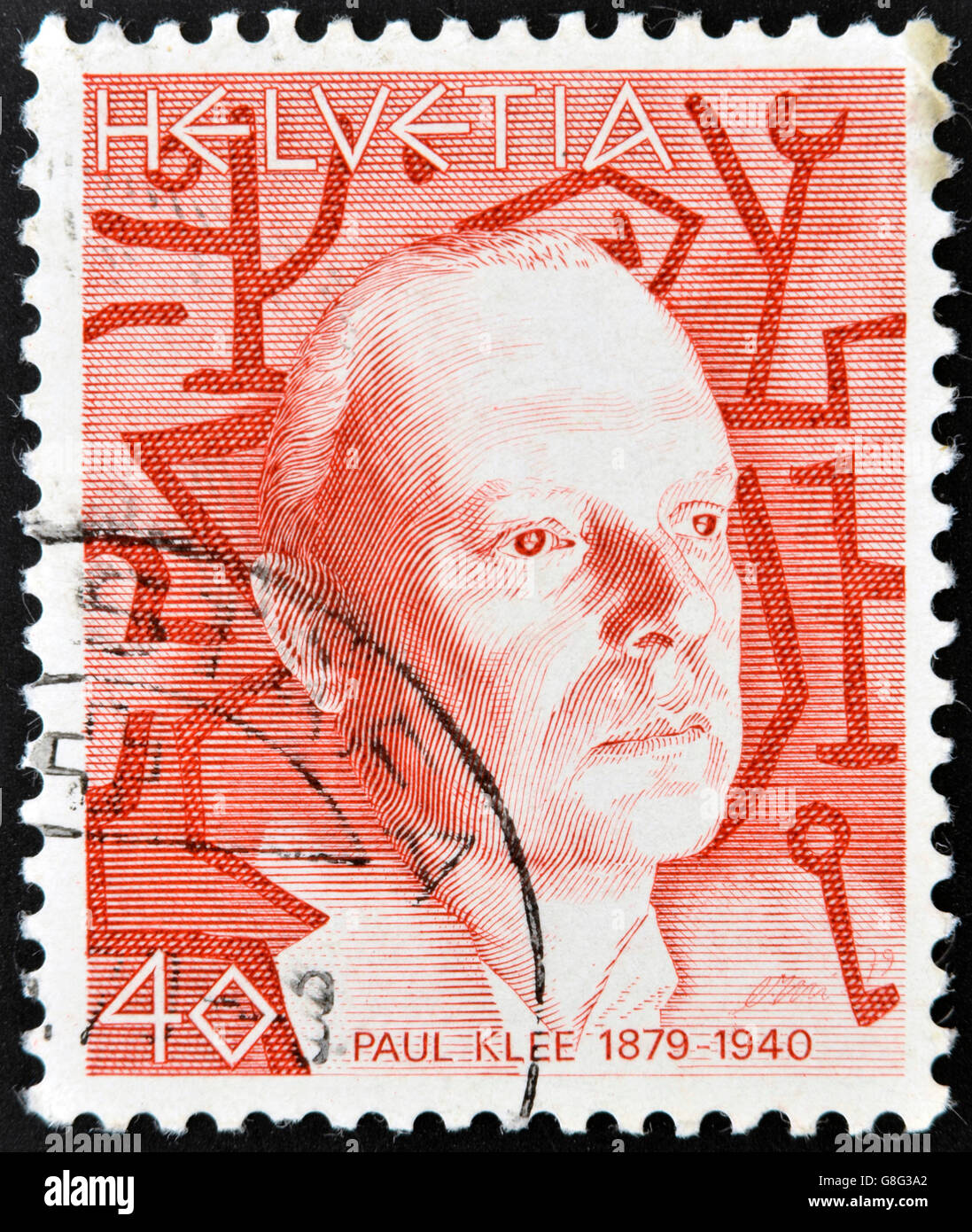 SWITZERLAND - CIRCA 1990: A stamp printed in Switzerland shows Paul ...