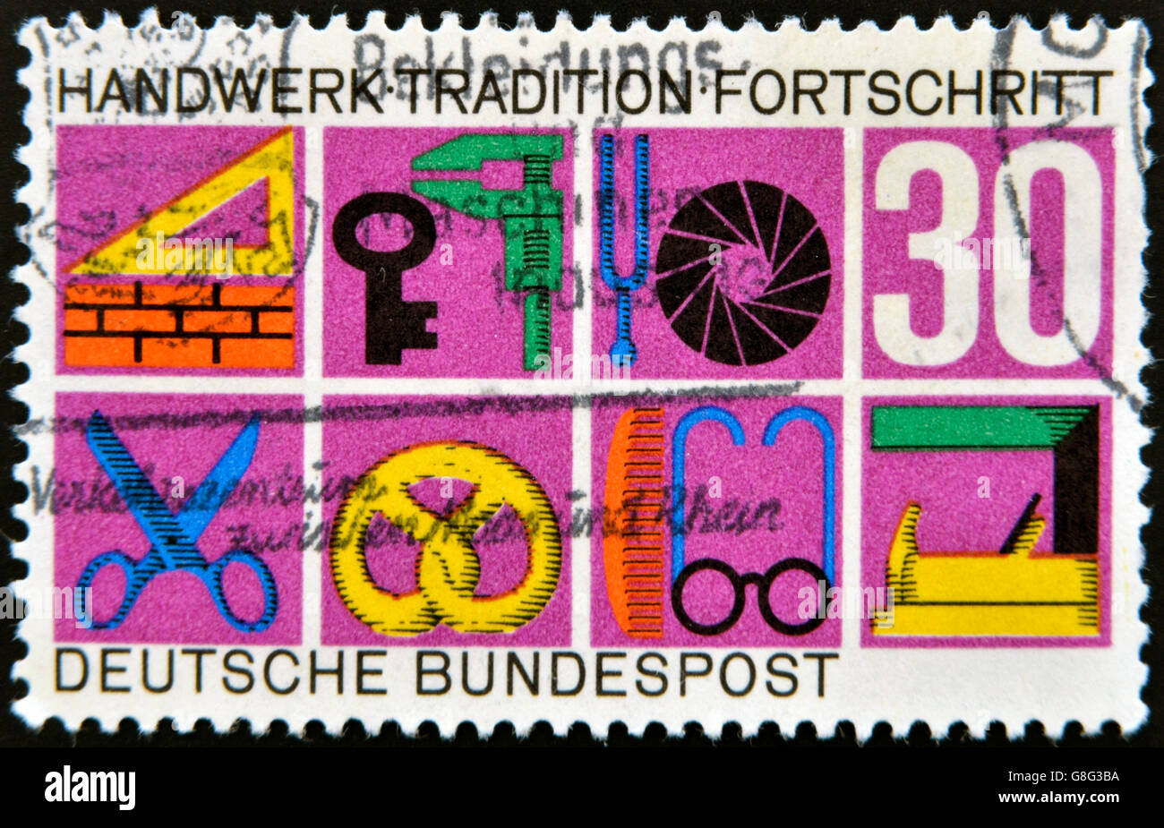 GERMANY - CIRCA 1968: stamp printed in Germany shows German Federal ...