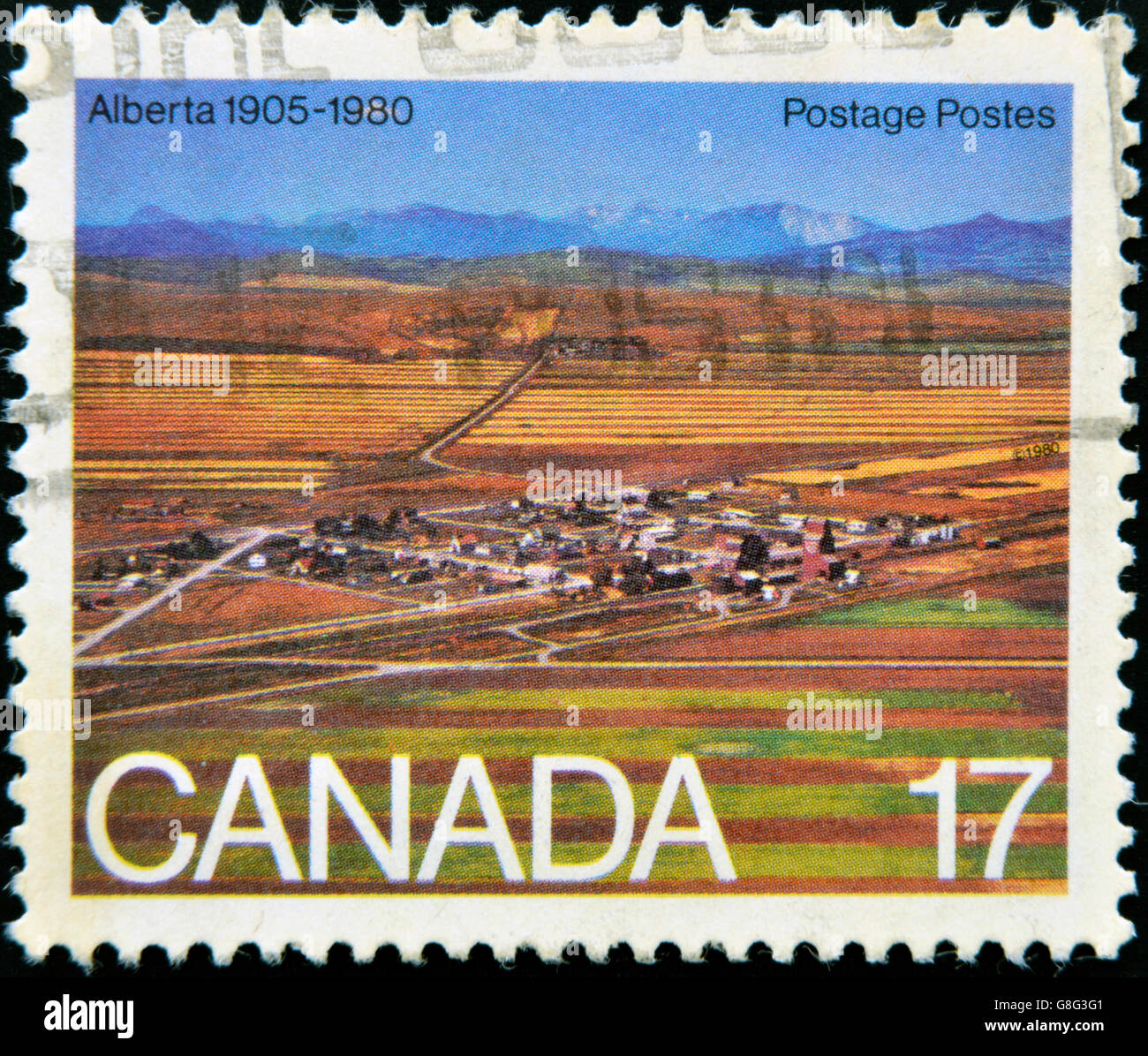 CANADA - CIRCA 1980: A stamp printed in Canada shows Strip mining and ...