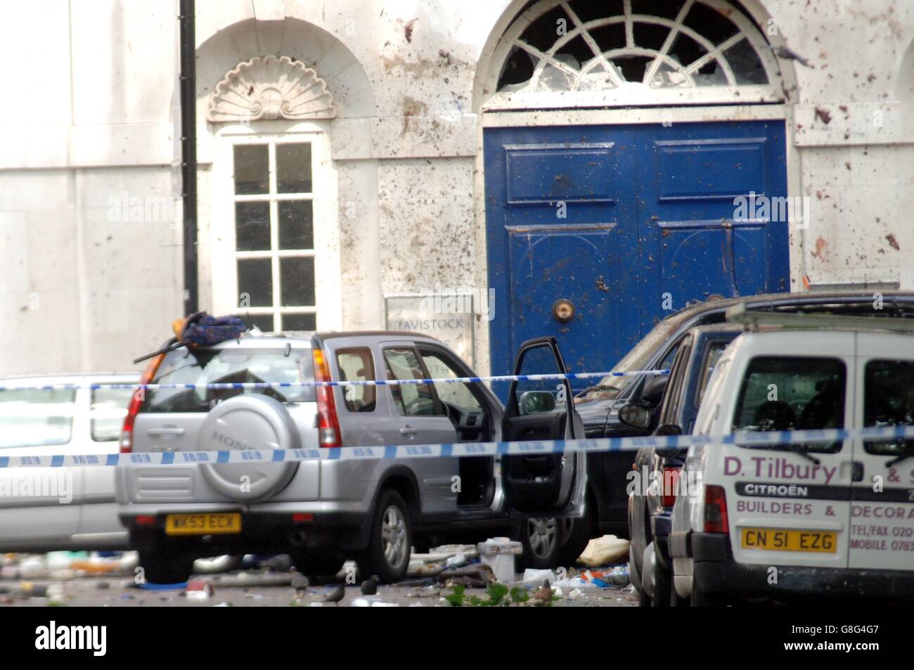 London bus bombing scene hi-res stock photography and images - Alamy