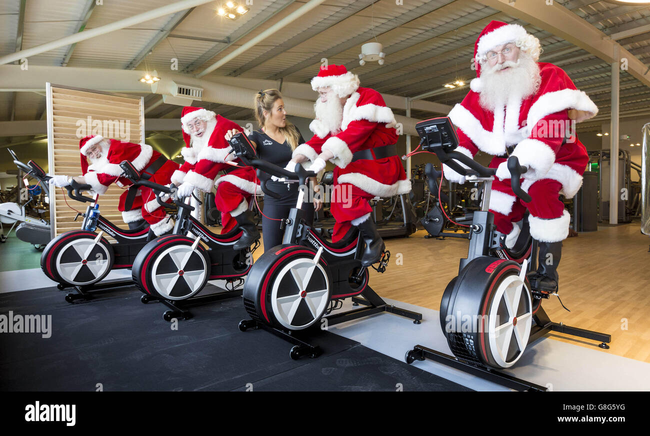 Members of The Ministry of Fun's Santa School, dressed as Father ...