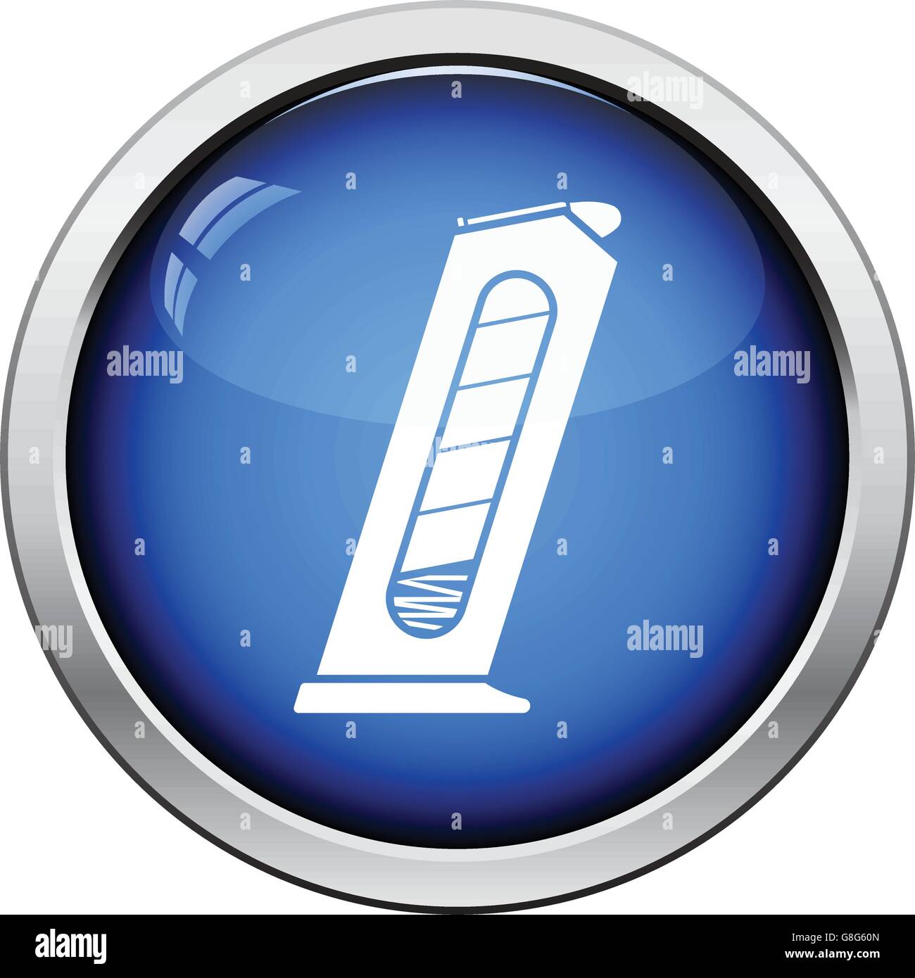 Gun magazine icon. Glossy button design. Vector illustration Stock ...