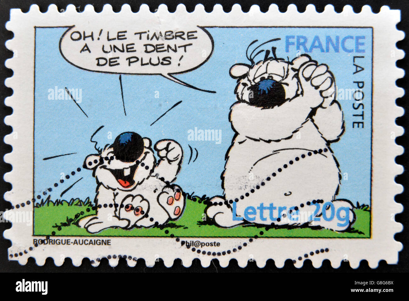 FRANCE - CIRCA 2006: A stamp printed in France shows Cubitus, fictional ...