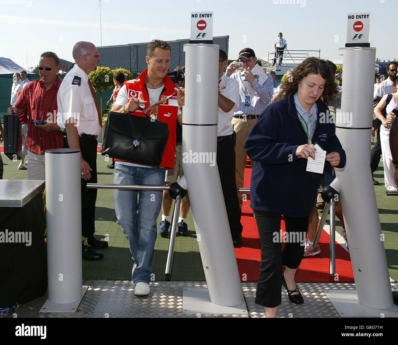 F1 police security turnstile hi-res stock photography and images - Alamy