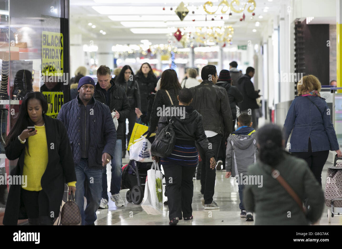 Shoppers hunt for deals at Centrale Shopping Centre, Croydon, as shops ...