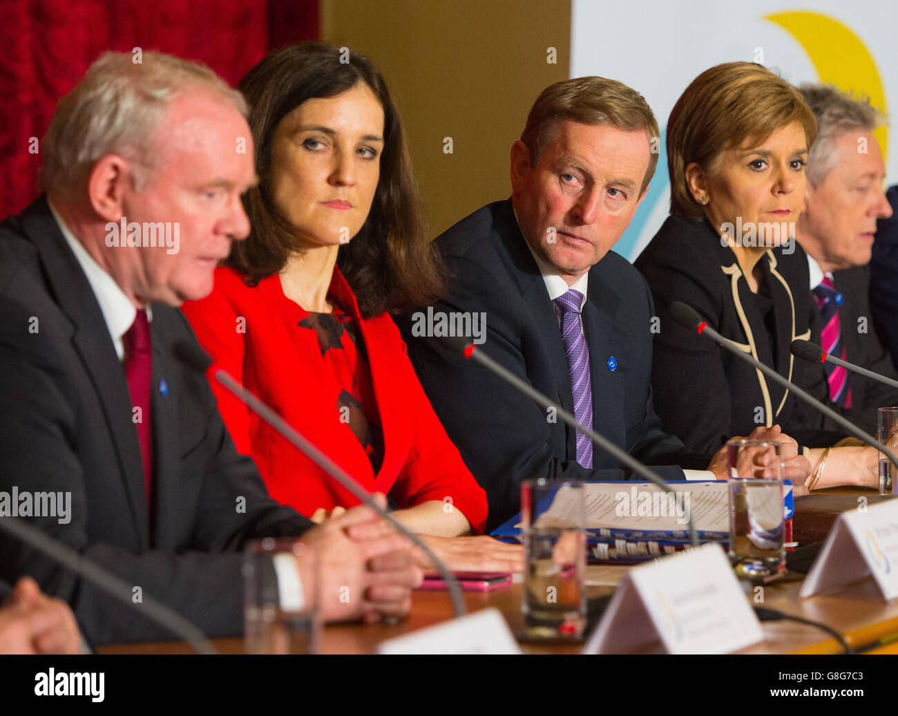 (left to right) Deputy First Minister of Northern Ireland Martin ...