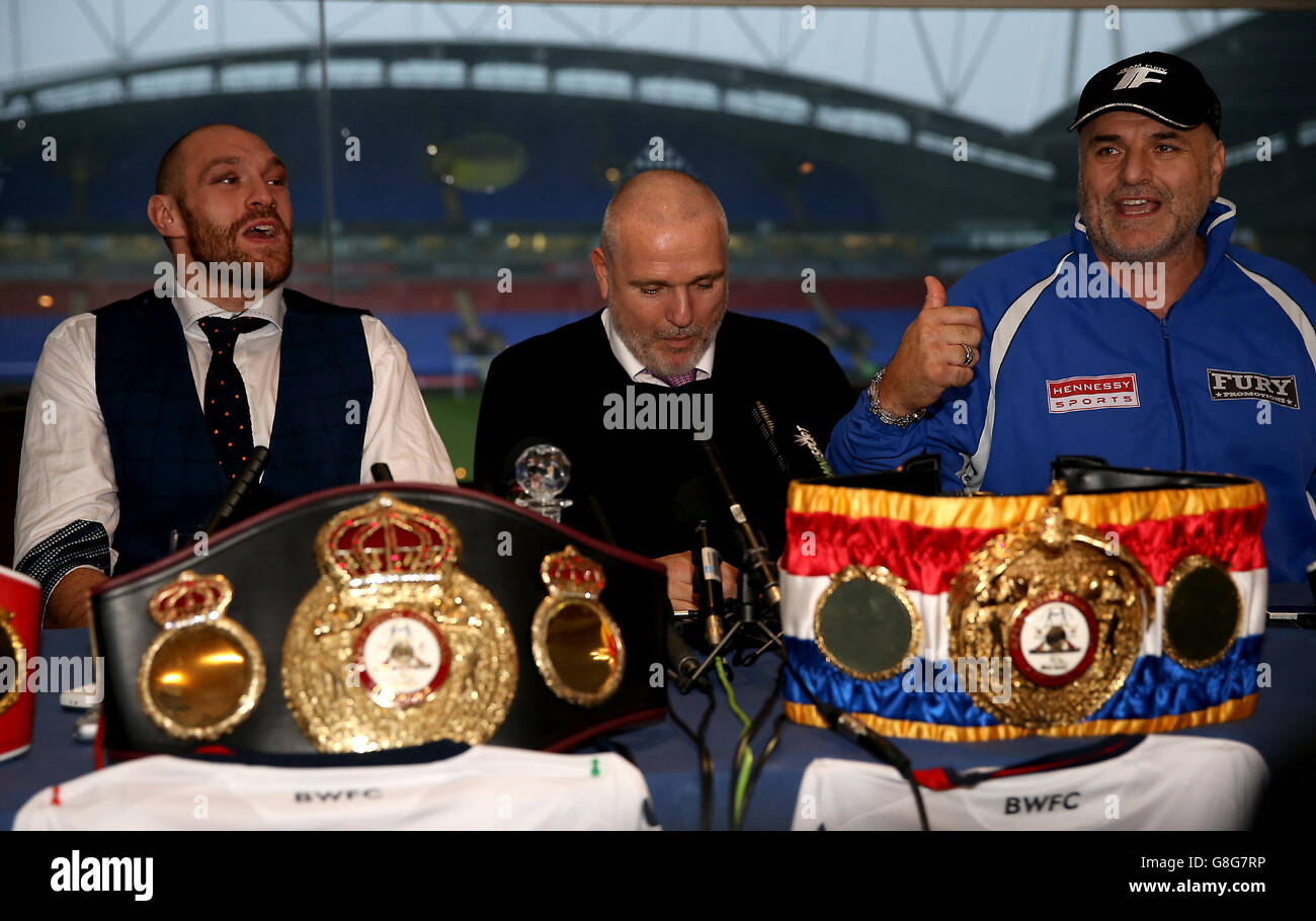Tyson Fury Homecoming - Bolton. Tyson Fury (left) and trainer Peter ...