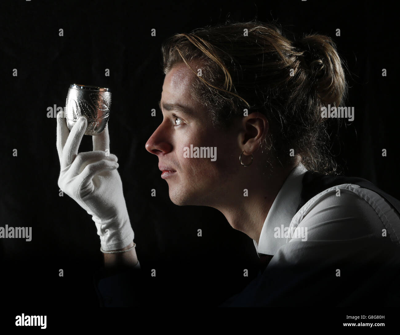 Tommy Alexander holds a Silver Ash Beaker designed by Scottish ...