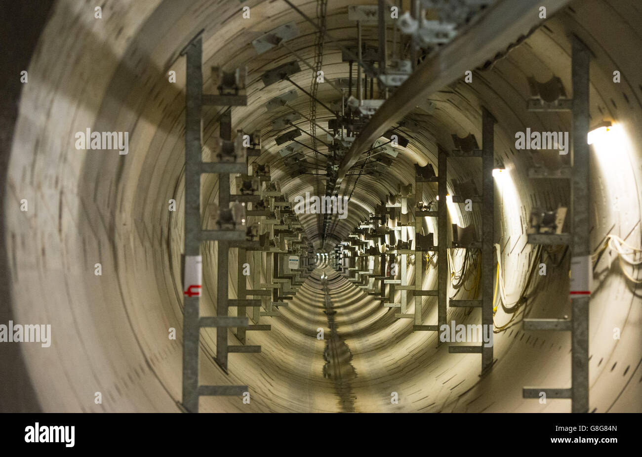 General view of new National Grid power cable tunnels under ...