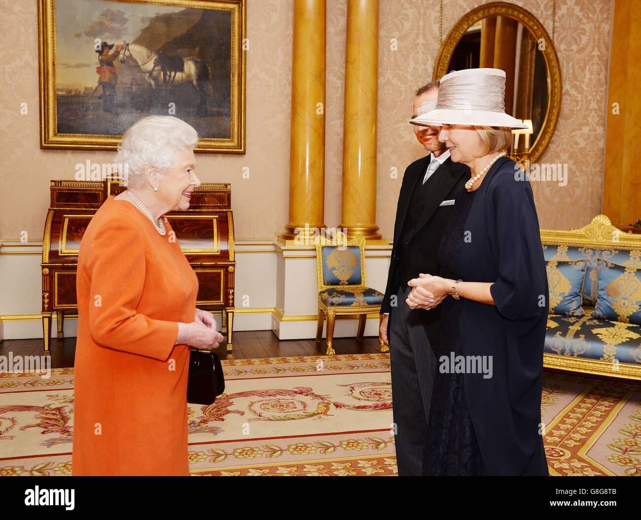Queen Elizabeth II with Her Excellency Mrs Paivi Luostarinen the ...