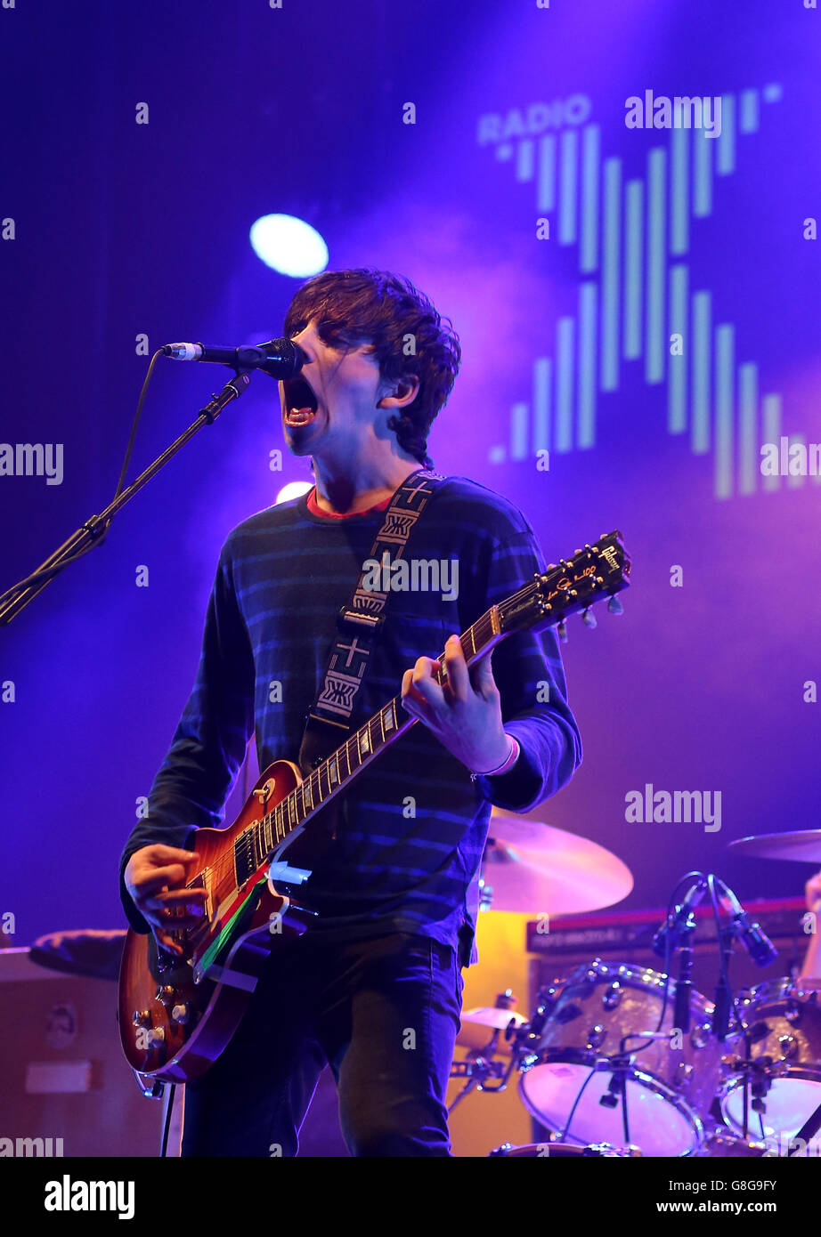 Brad Griffiths of Pretty Vicious performing live at the Radio X Road ...