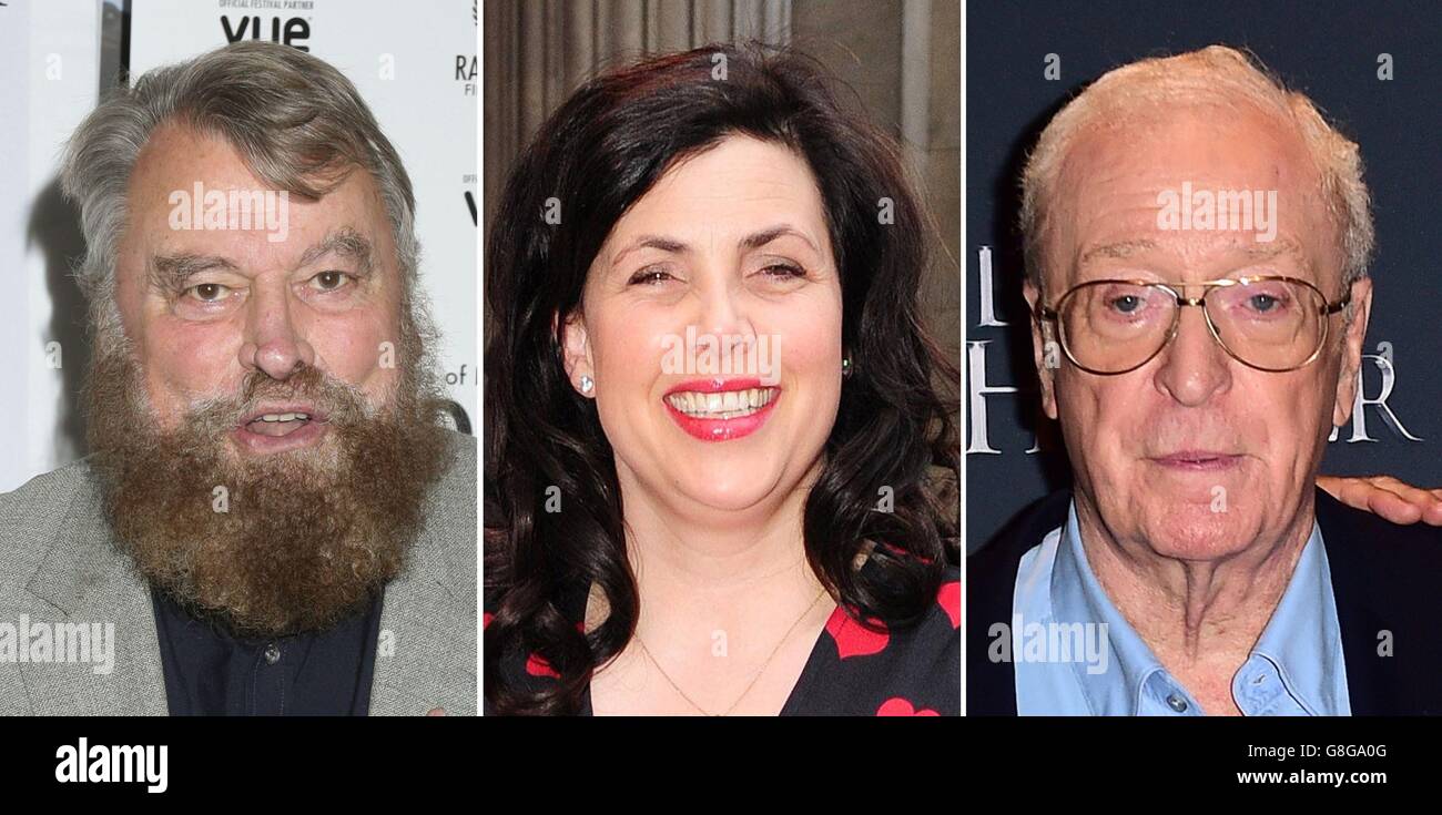 File photos of (from the left) Brian Blessed, Kirstie Allsopp and Sir ...