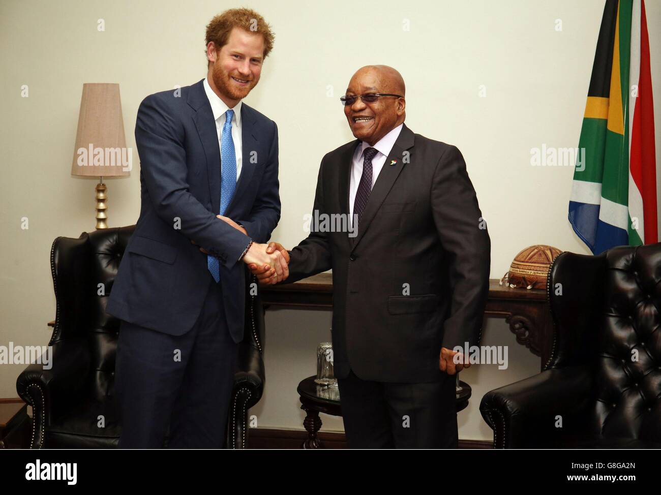 Prince Harry meets South African President Jacob Zuma at his Official ...