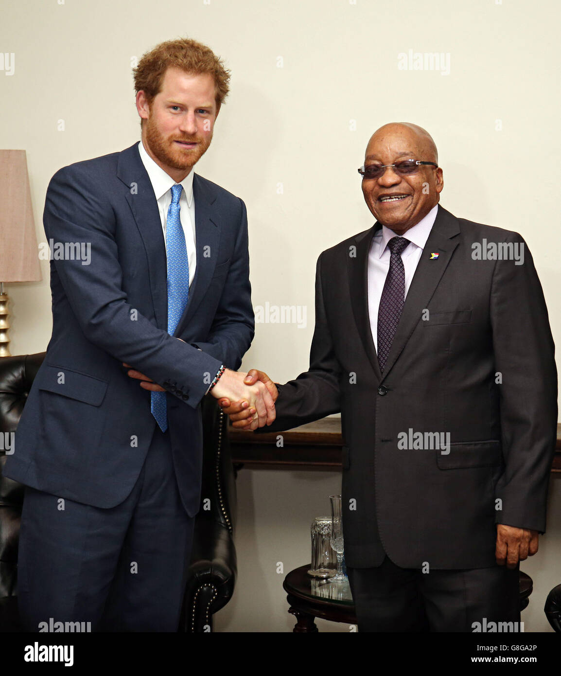 Prince Harry meets South African President Jacob Zuma at his Official ...