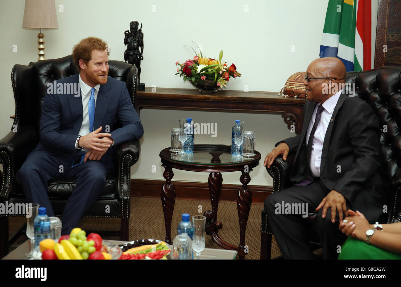 Prince Harry meets South African President Jacob Zuma at his Official ...