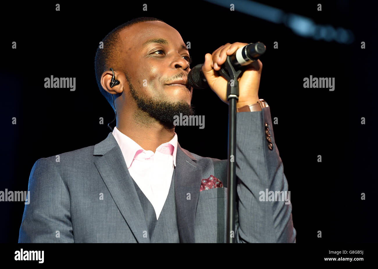 George Mpanga also know as George the Poet performing during a concert ...