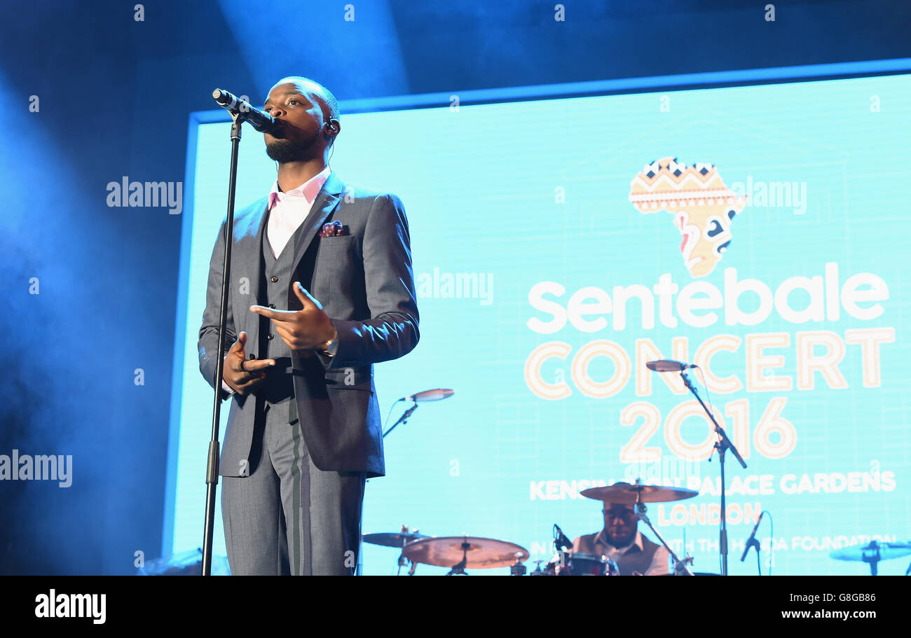 George Mpanga also know as George the Poet performing during a concert ...