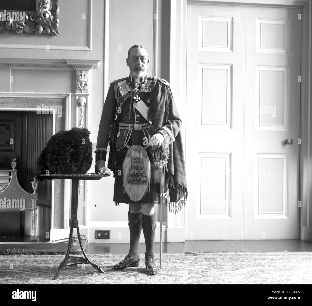 Scottish highland kilt Black and White Stock Photos & Images - Alamy