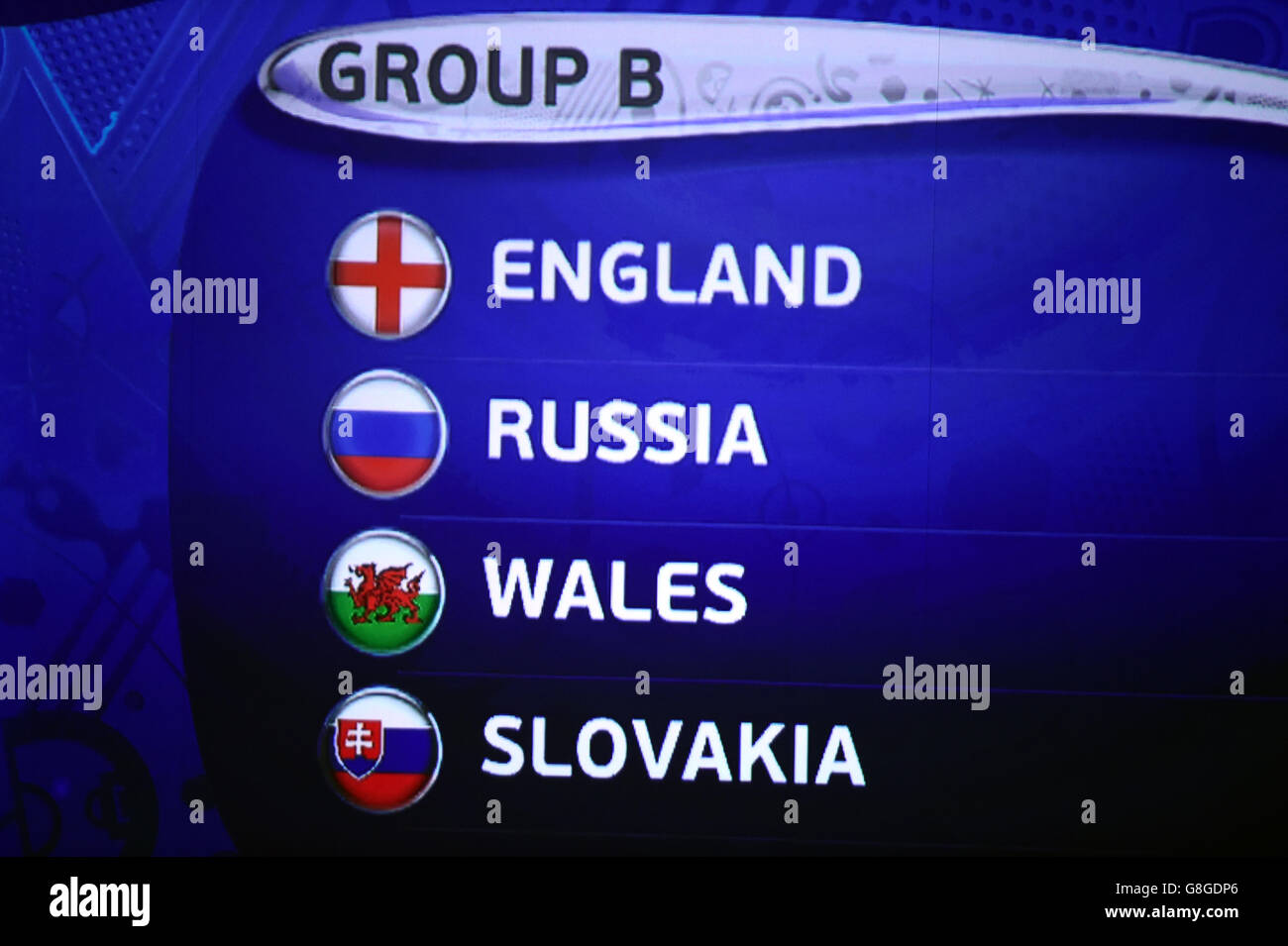 Uefa euro 2016 draw paris hi-res stock photography and images - Alamy