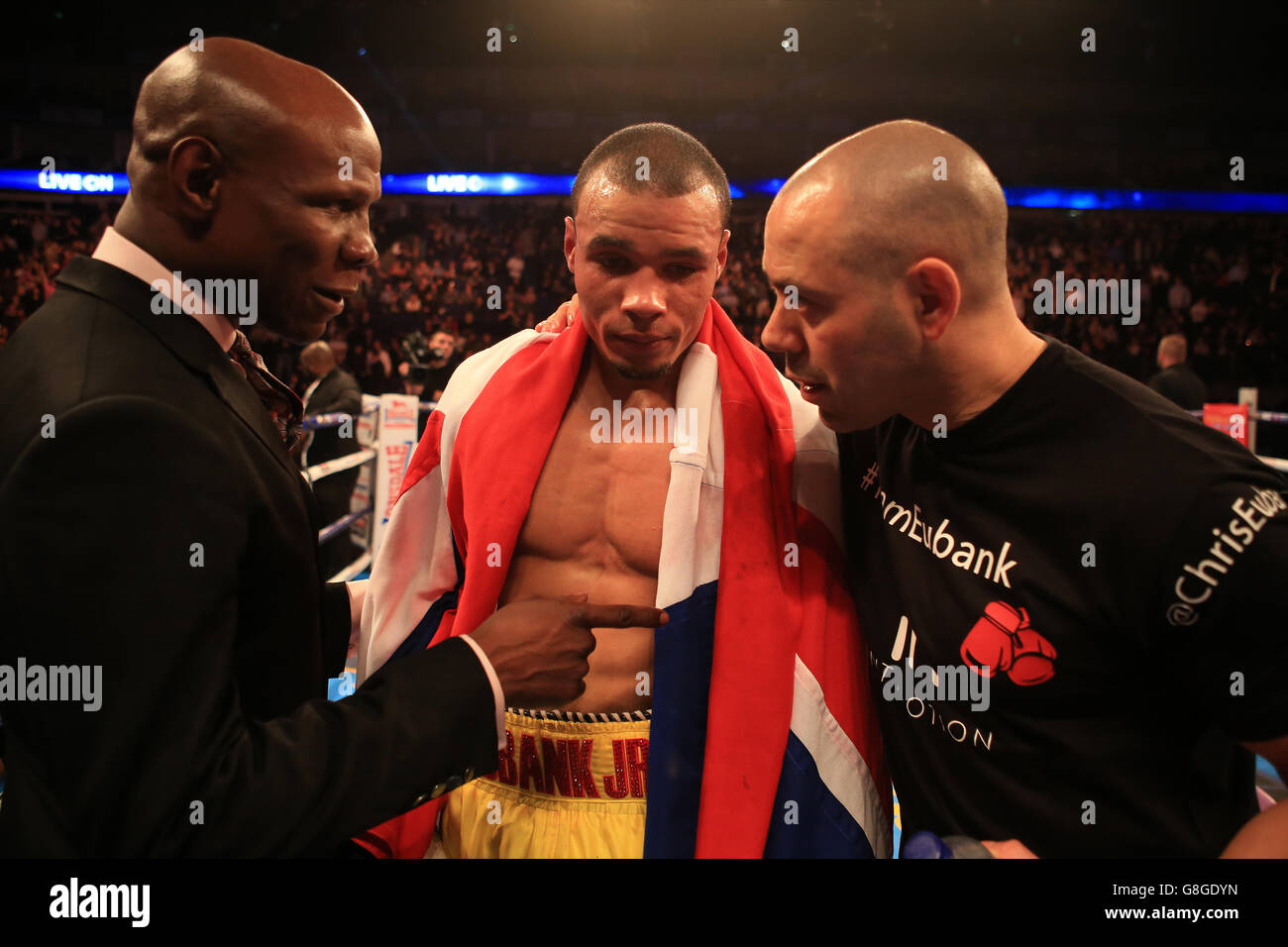 Chris Eubank Jr celebrates victory over Gary O'Sullivan with his dad ...
