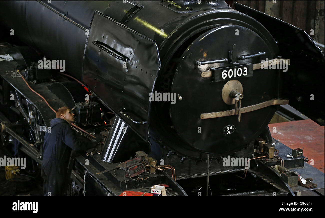 Flying Scotsman restoration Stock Photo - Alamy