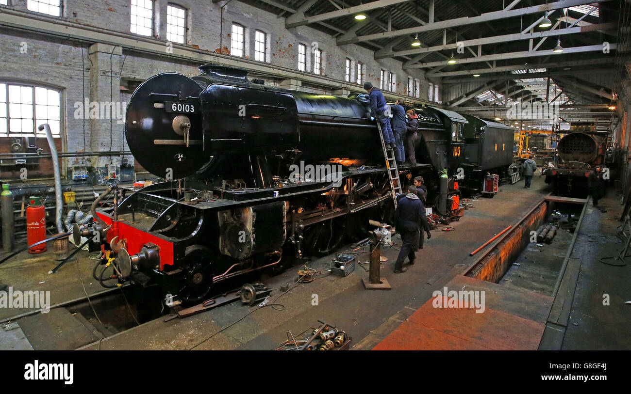 Flying Scotsman restoration Stock Photo - Alamy