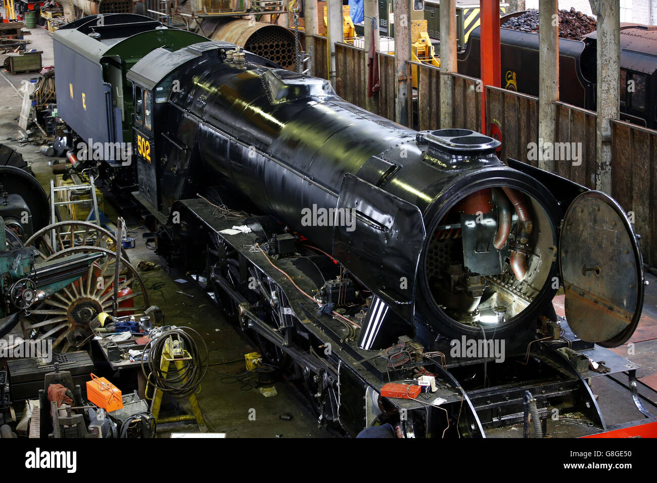 Flying Scotsman restoration Stock Photo - Alamy