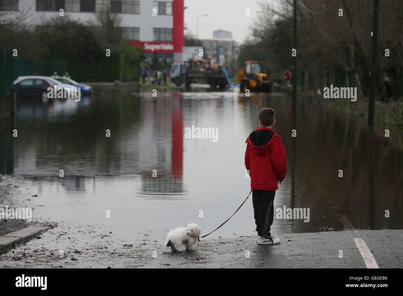The area of Corbally in Limerick, Ireland, as flooding continues along ...