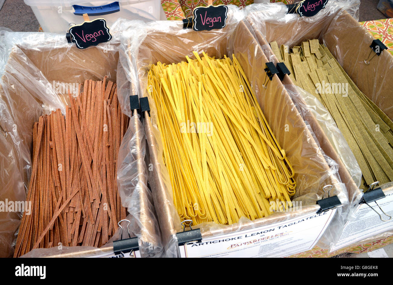 Pasta, Farmers Market, Tucson, Arizona, USA Stock Photo - Alamy