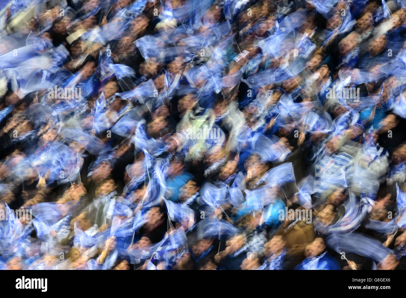 Football crowd flags hi-res stock photography and images - Alamy