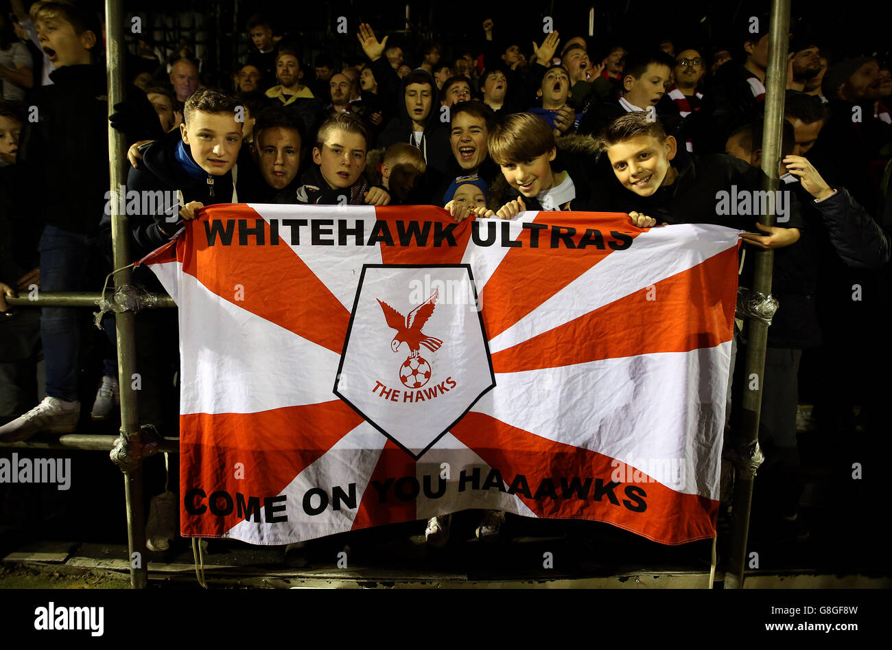 Young Whitehawk FC fans before the Emirates FA Cup, second round replay ...