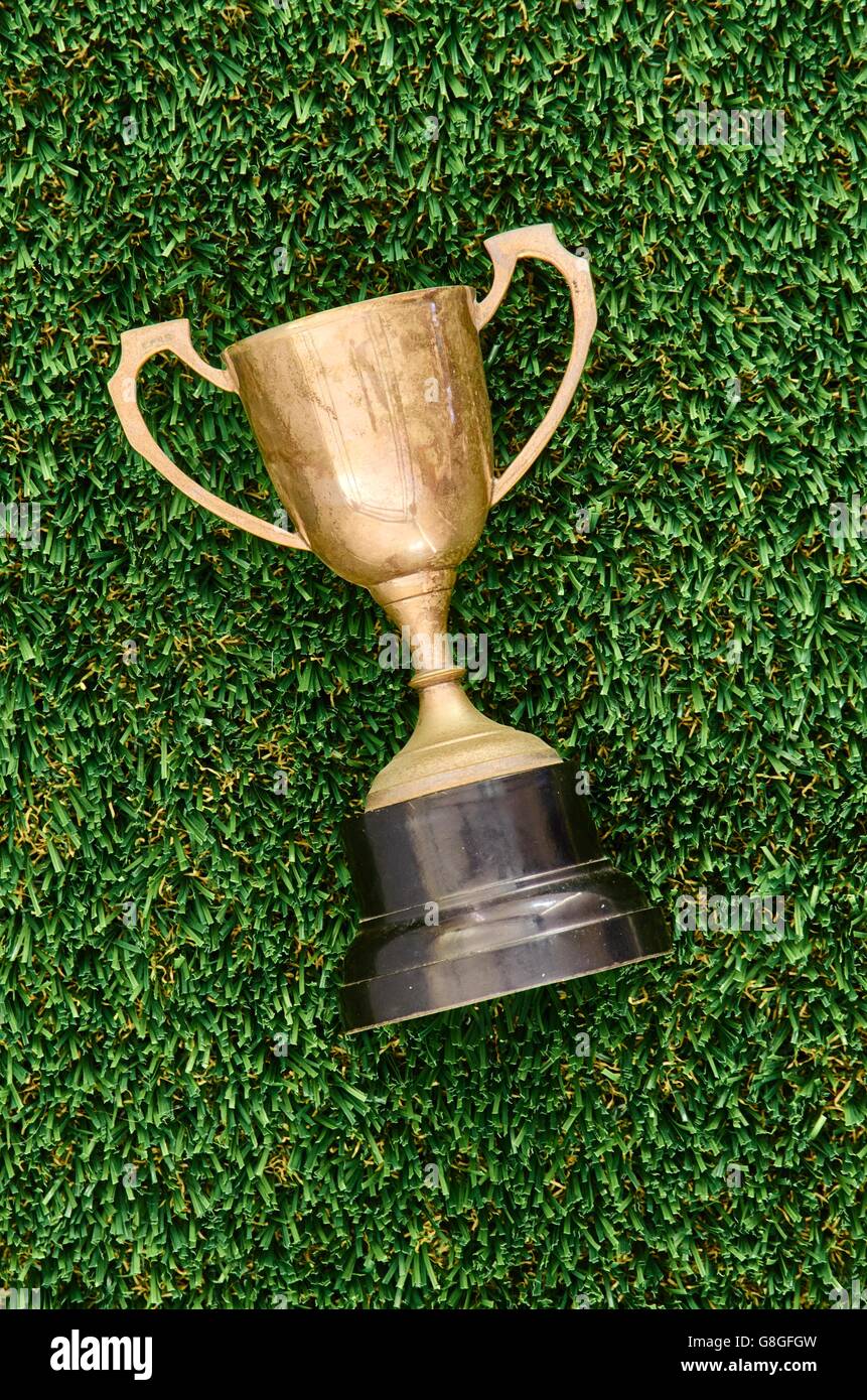 A studio photo of a vintage trophy Stock Photo - Alamy