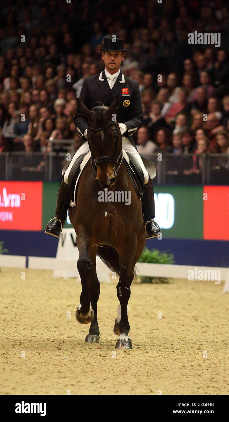 Great Britain's Carl Hester riding Nip Tuck wins the Reem Acra FEI ...